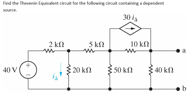 Solved Find the Thevenin Equivalent circuit for the | Chegg.com