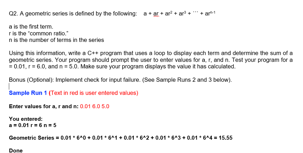 Solved Write A C Program That Uses A Loop To Display Each