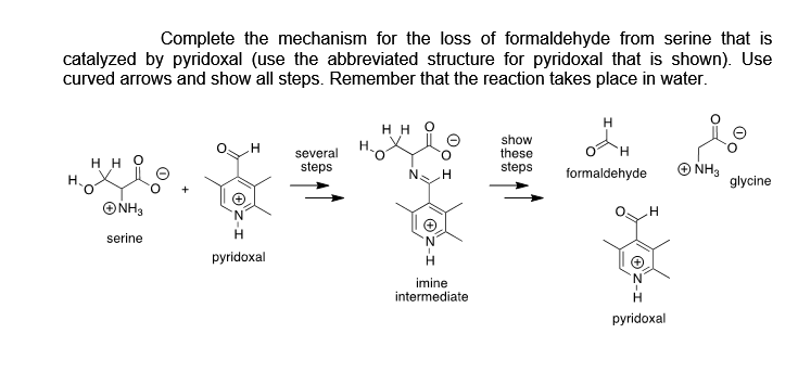 Solved Complete the mechanism for the loss of formaldehyde | Chegg.com