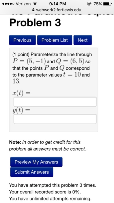Solved Parameterize the line through P = (5,-1) and Q= (6, | Chegg.com