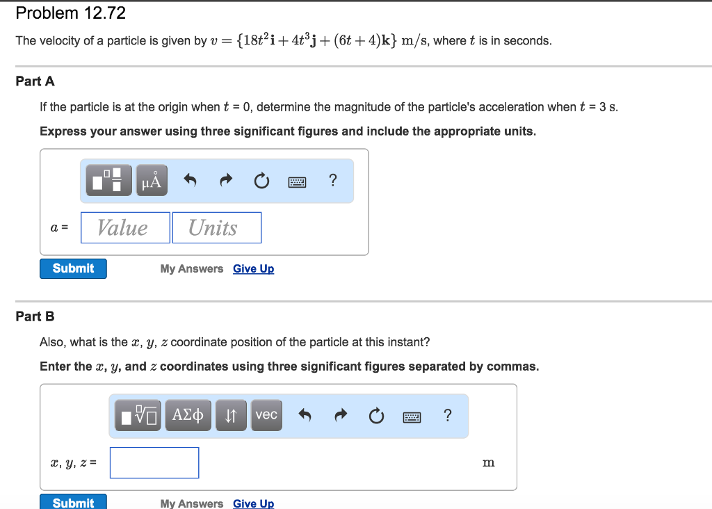 Solved The velocity of a particle is given by upsilon = | Chegg.com