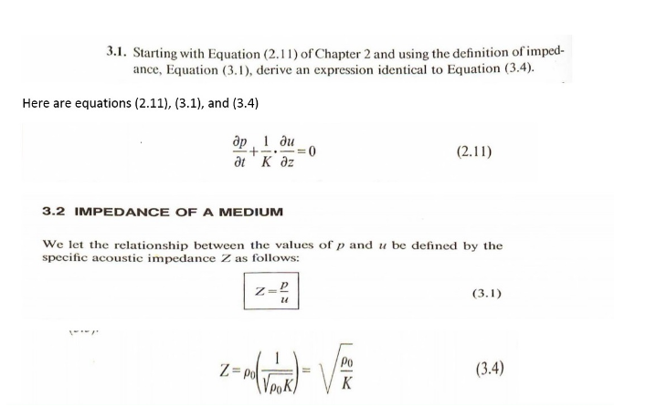 Solved 3.1. Starting with Equation (2.1) of Chapter 2 and | Chegg.com