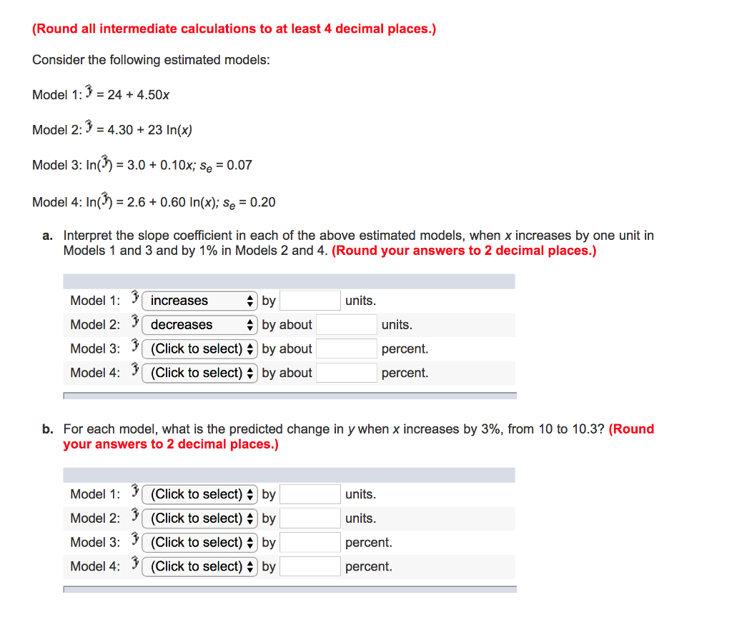 (Round all intermediate calculations to at least 4 | Chegg.com
