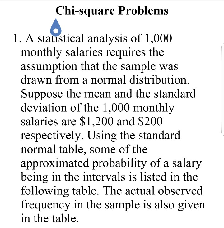 Solved Chi-square Problems l. A statistical analysis of | Chegg.com