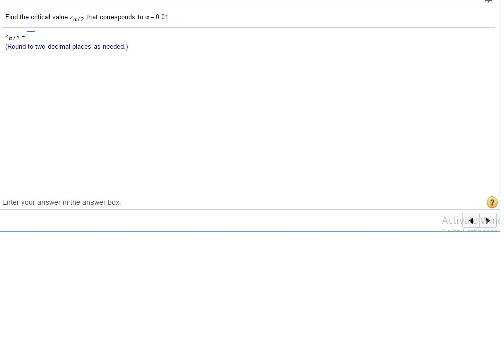 Solved Find the critical value z_alpha/2 that corresponds to | Chegg.com