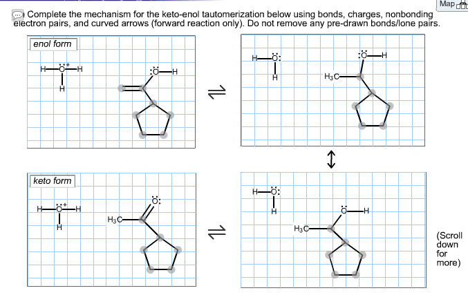 Solved Complete the mechanism for the keto-enol | Chegg.com