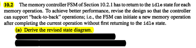 10.2 10.2 The memory controller FSM of Section 10.21 | Chegg.com