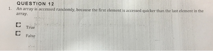 Solved An array ks accessed randomly, because the first | Chegg.com