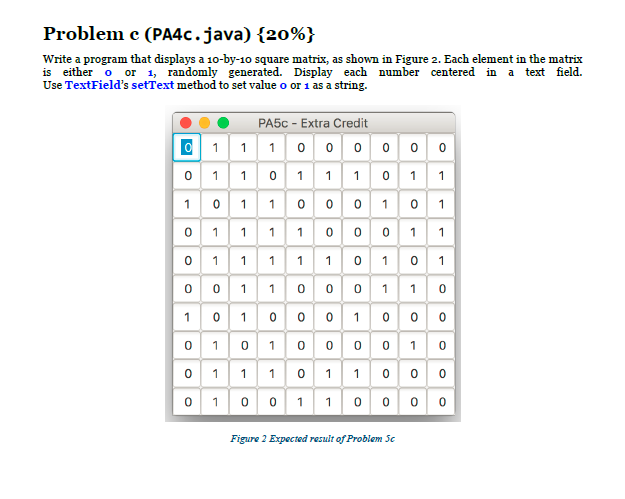 Solved Problem c (PA4c. java) {20%) Write a program that | Chegg.com