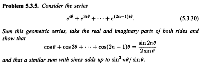 Solved Consider the series e^i theta + e^3 i theta + + | Chegg.com