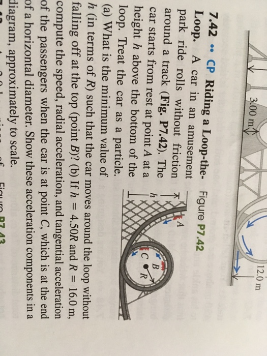 Solved Riding a Loop-the- Loop. A car in an amusement park | Chegg.com