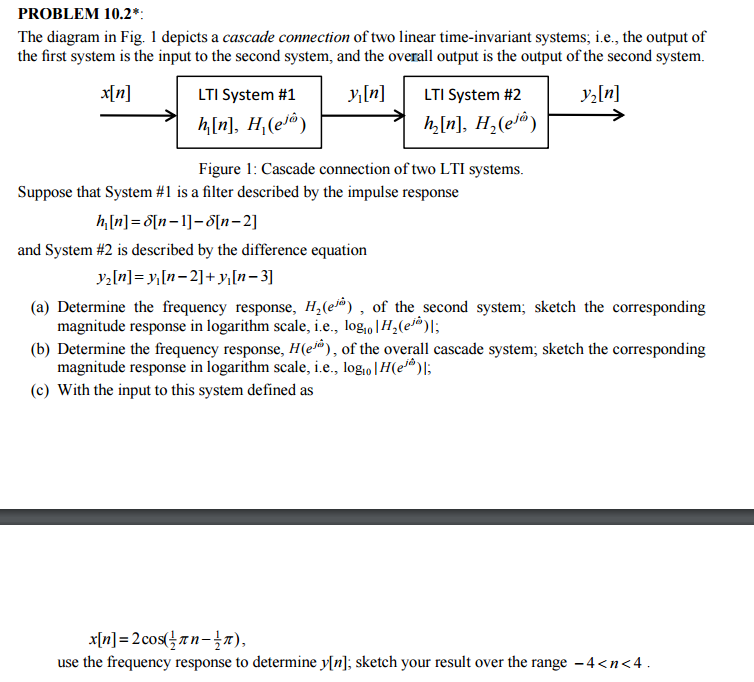 Solved The diagram in Fig. 1 depicts a cascade connection of | Chegg.com