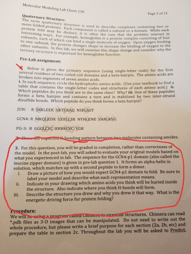 Solved Molecular Modeling Lab Chem 13 Page 3 of 13 | Chegg.com