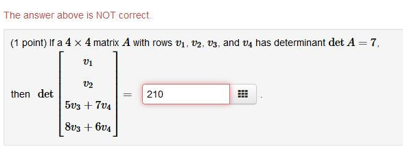 Solved If a 4 times 4 matrix A with rows v_1, v_2, v_3. and | Chegg.com