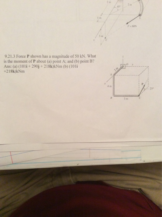 Solved Force P shown has a magnitude of 50 kN. What is the | Chegg.com