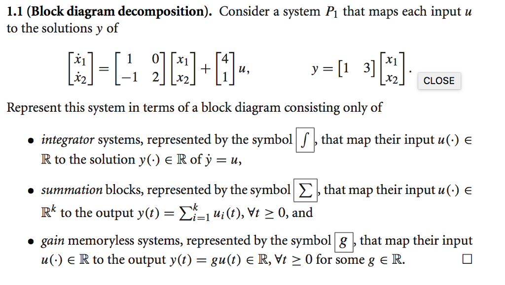 Solved 1.1 (Block diagram decomposition). Consider a system | Chegg.com