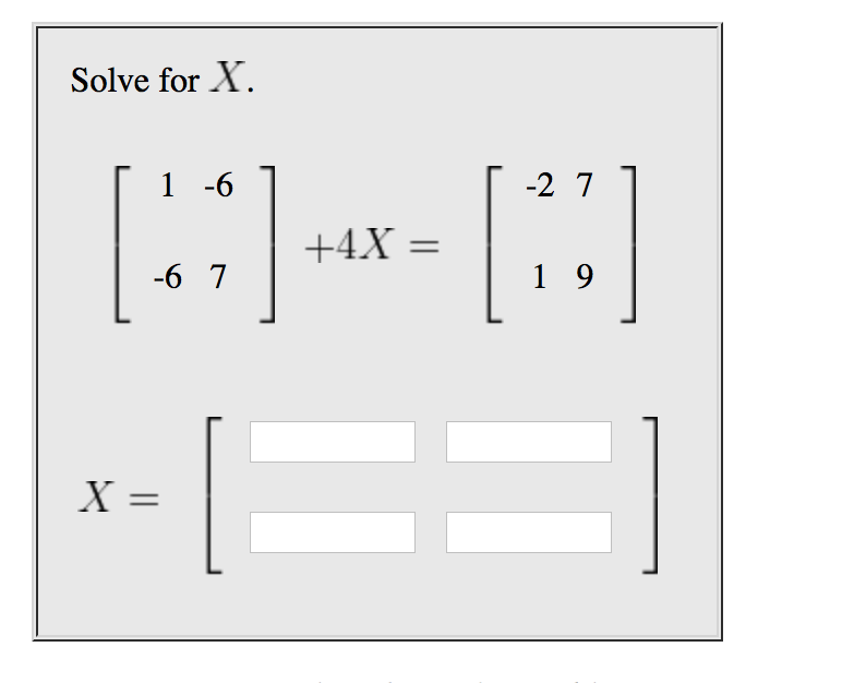Solved Solve For X 1 6 6 7 4X 2 7 1 9 X Chegg
