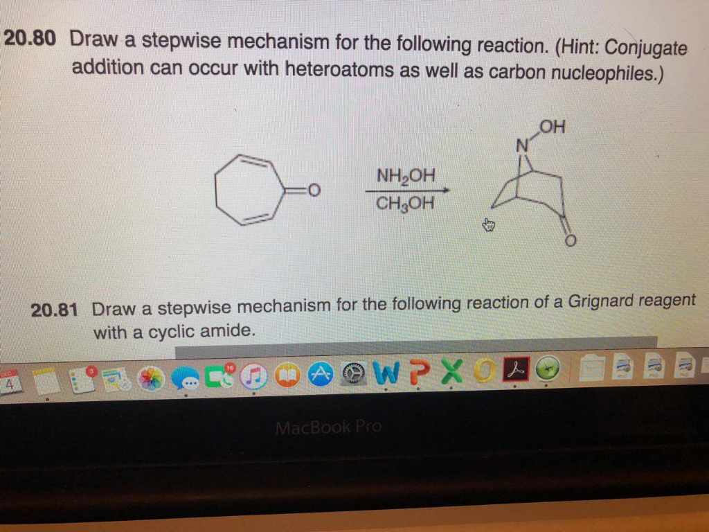 Solved 20.80 Draw a stepwise mechanism for the following | Chegg.com