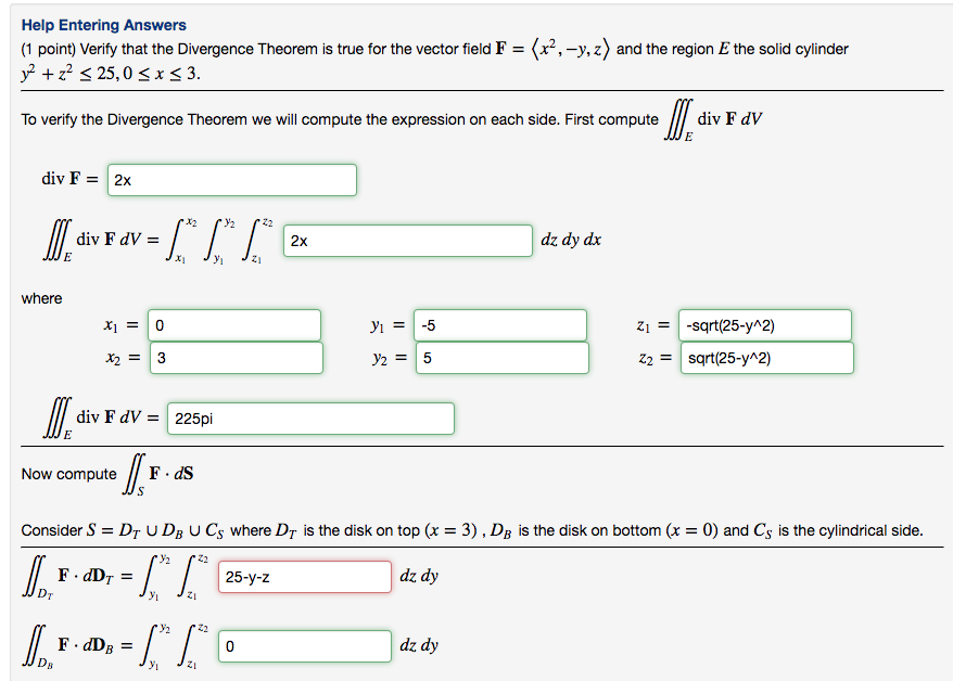 Solved Help Entering Answers (1 point) Verify that the | Chegg.com Solved Help Entering Answers (1 point) Verify that the | Chegg.com