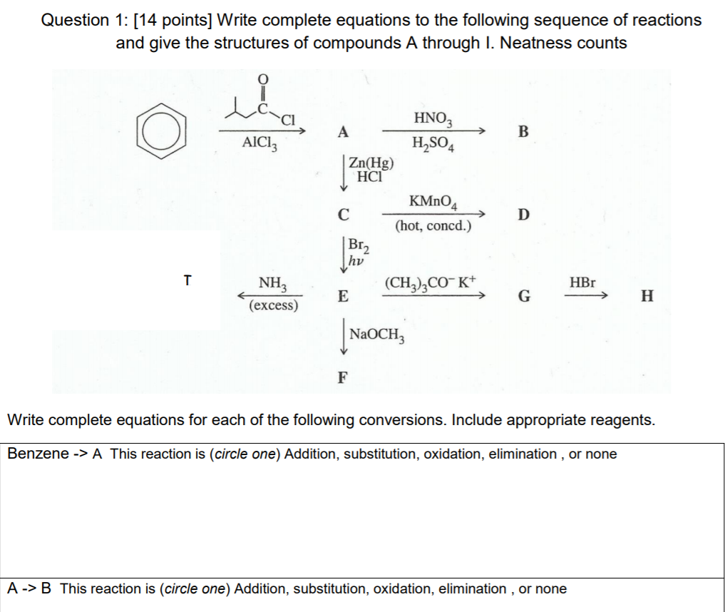 Solved Write complete equations to the following sequence of | Chegg.com