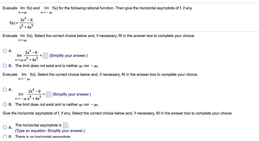 Solved Evaluate lim f(x) and if(x) for the following | Chegg.com