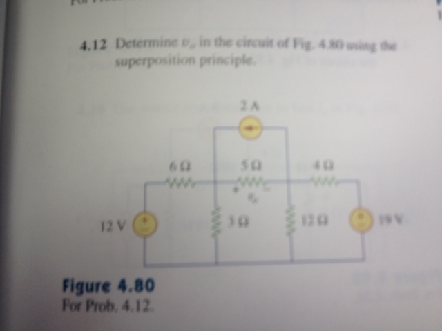 Solved Determine v0 in the circuit of Fig 4.30 using the | Chegg.com