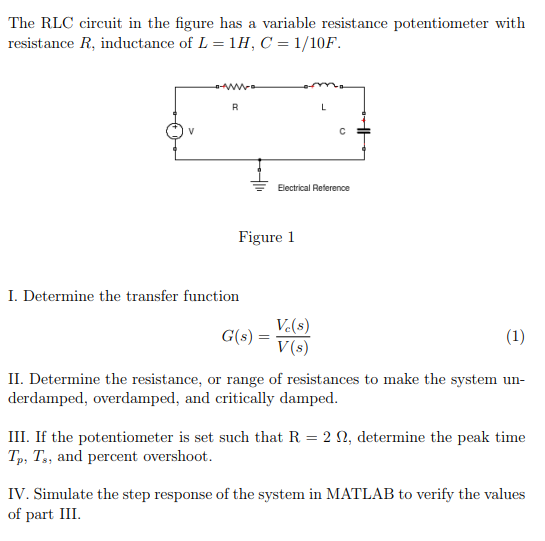 Solved The RLC circuit in the figure has a variable | Chegg.com