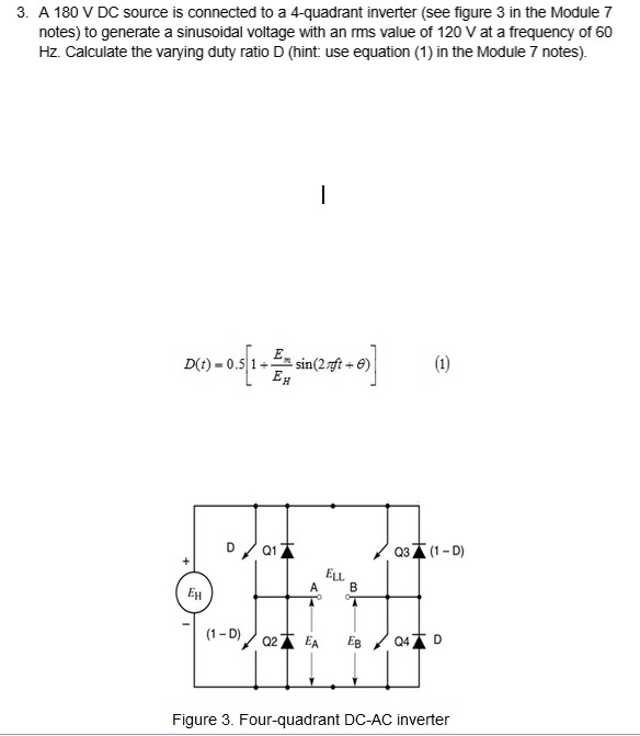 Solved A 180 V DC source is connected to a 4-quadrant | Chegg.com