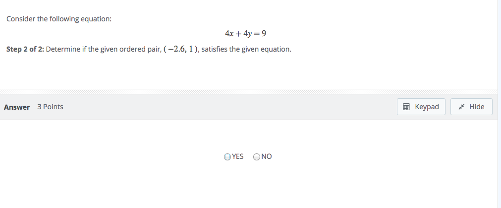 Solved Consider the following equation: Step 1 of 2: | Chegg.com
