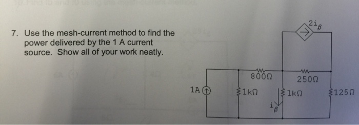 Solved Use the mesh- current method to find the power | Chegg.com