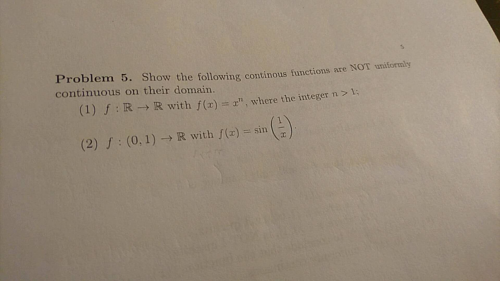 Solved Show the following continous functions are NOT unit | Chegg.com