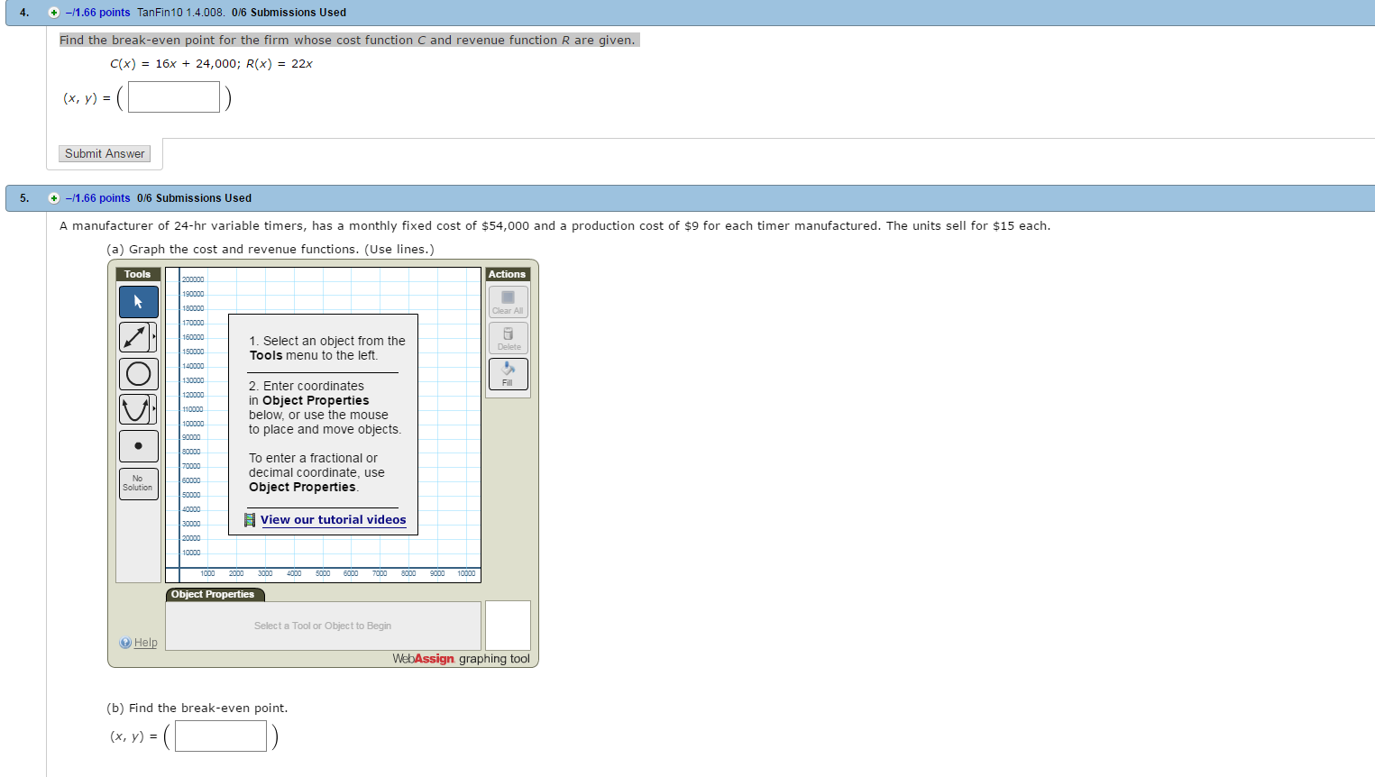 Solved Find the break-even point for the firm whose cost | Chegg.com