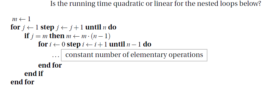 Solved Is the running time quadratic or linear for the | Chegg.com