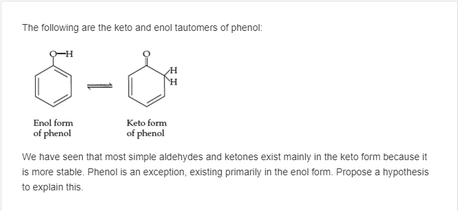 Solved The following are the keto and enol tautomers of | Chegg.com
