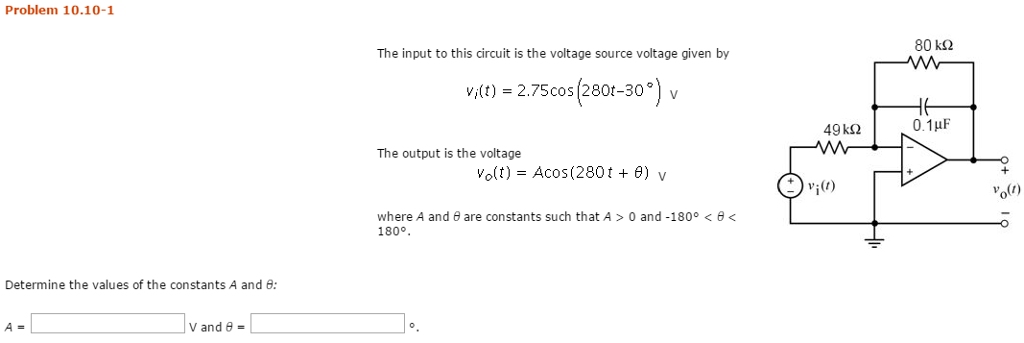 Solved The input to this circuit is the voltage source | Chegg.com