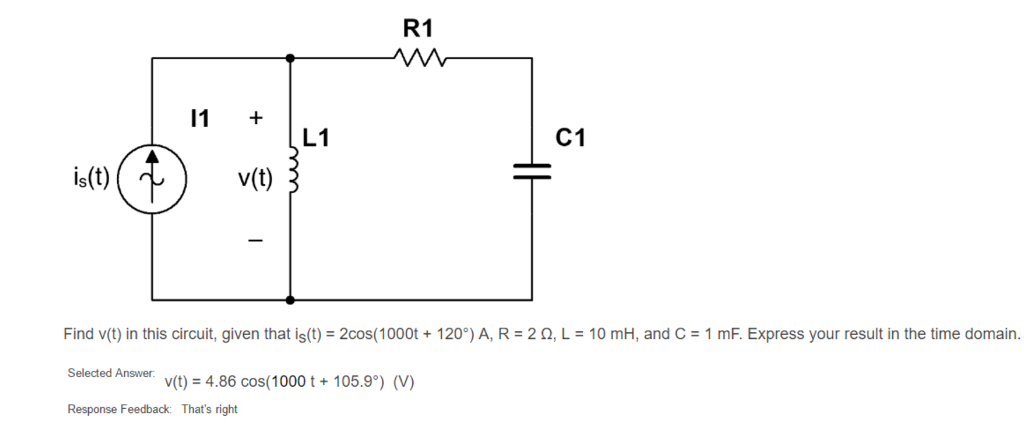 Solved Find v(t) in this circuit, given that i_s (t) = | Chegg.com