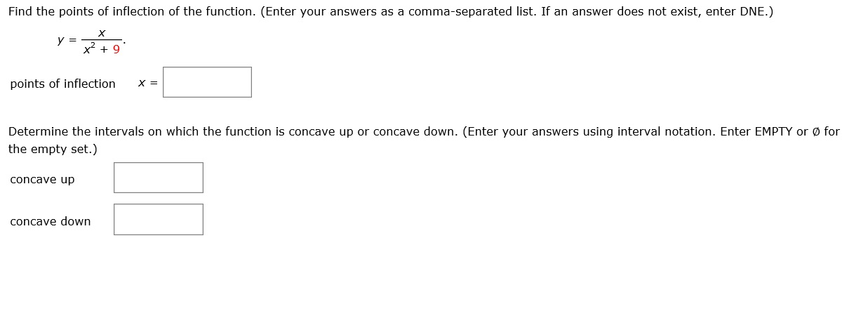 Solved Find the points of inflection of the function. (Enter | Chegg.com
