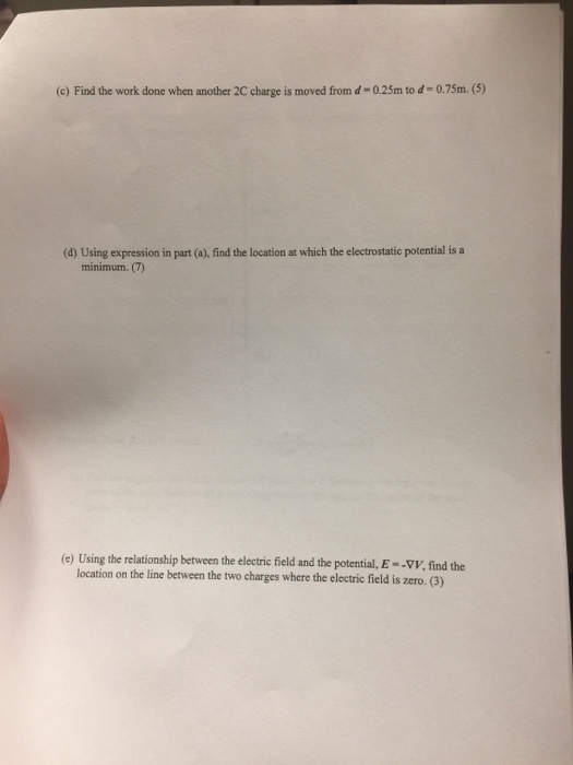 Solved Electrostatic Potential and Energy Figure below shows | Chegg.com