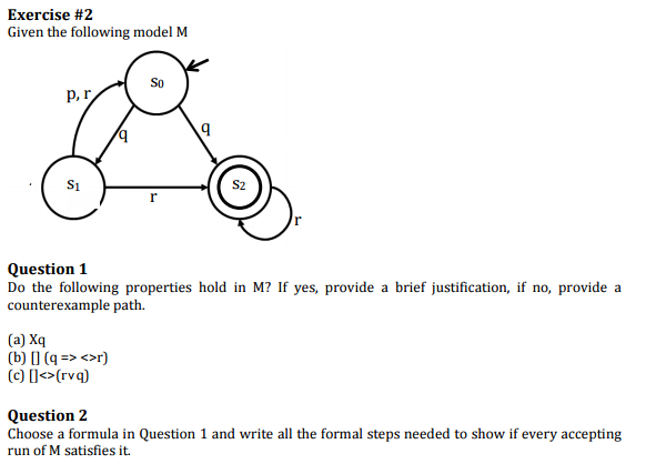 Solved Given the following model M Do the following | Chegg.com