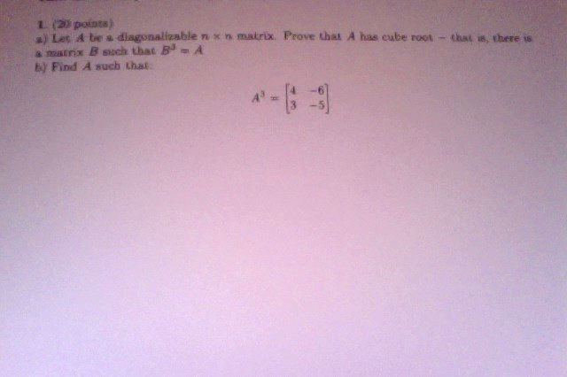 Solved Let A be a diagonalizable n x n matrix. Prove that A | Chegg.com