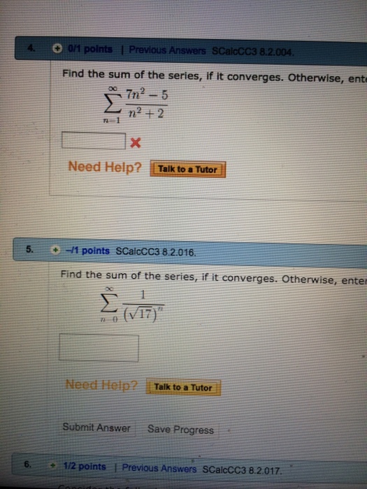 Solved Find the sum of the series, if it converges. | Chegg.com