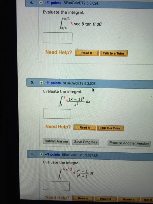 Solved Evaluate the integral. Integral_pi/4^pi/3 3 sec theta | Chegg.com