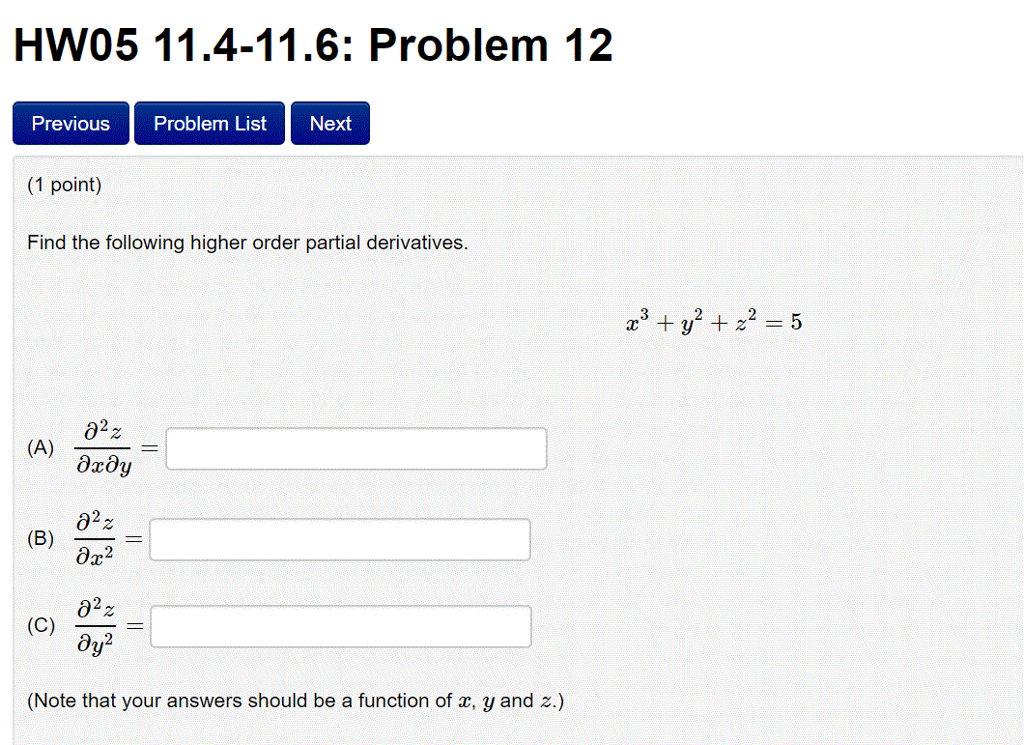 Solved HW05 11.4-11.6: Problem 12 Previous Problem List Next | Chegg.com