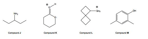 Solved Compound J Compound K Compound L Compound M | Chegg.com