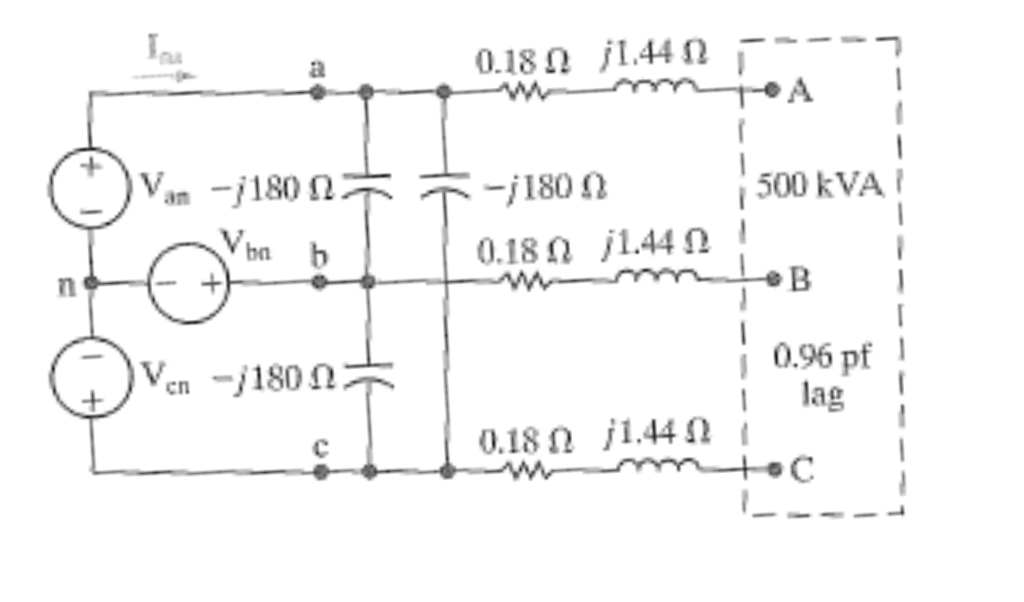 Solved The line-to-neutral voltage at the terminals of the | Chegg.com