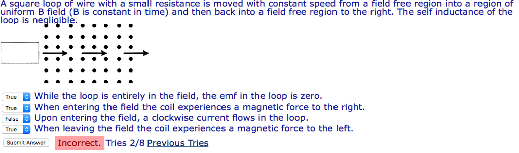 Solved A square loop of wire with a small resistance is | Chegg.com