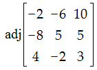 Solved Compute the adjugate of the following matrix: Adj[- | Chegg.com