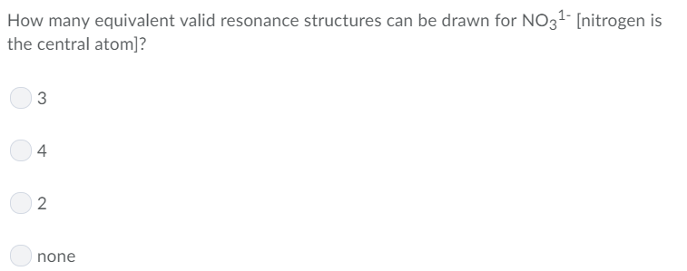 Solved How many equivalent valid resonance structures can be | Chegg.com