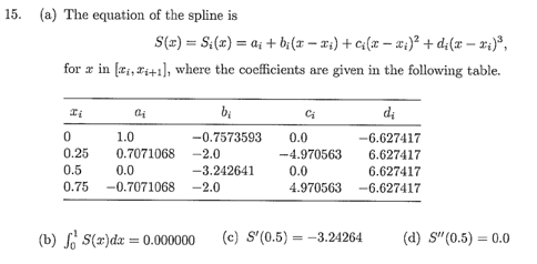 Construct a free cubic spline to approximate f(x) = | Chegg.com