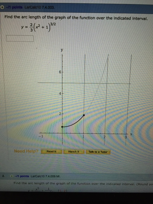Solved: Find The Arc Length Of The Graph Of The Function O... | Chegg.com
